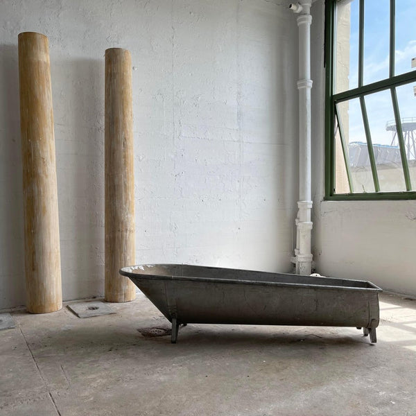 Antique Rustic Galvanized Tin Cowboy Wash Tub – cityFoundry