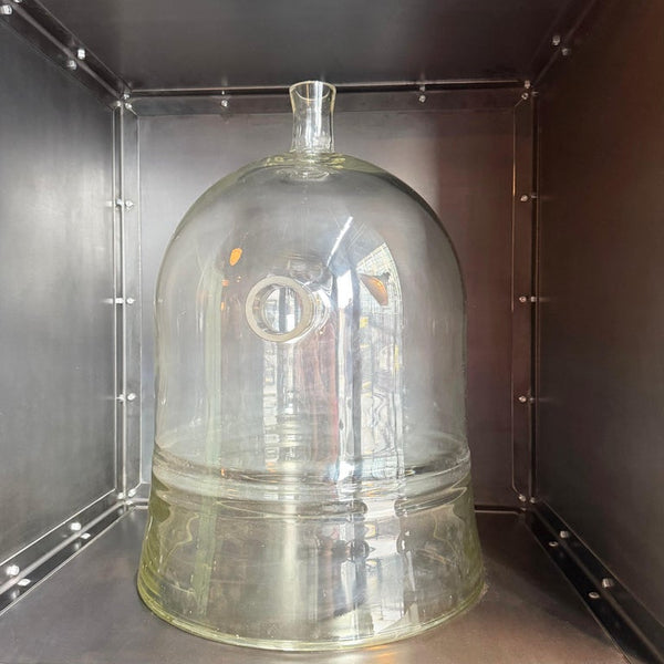 Vintage Oversized Industrial Pyrex Glass Bell Jar With Small Side Arm ...