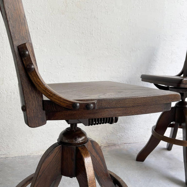 VIntage Oak Craftsman Architect Drafting Stool – cityFoundry