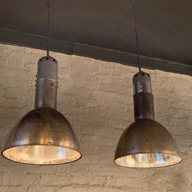 Pair Industrial Steel Factory Pendant Lights – cityFoundry