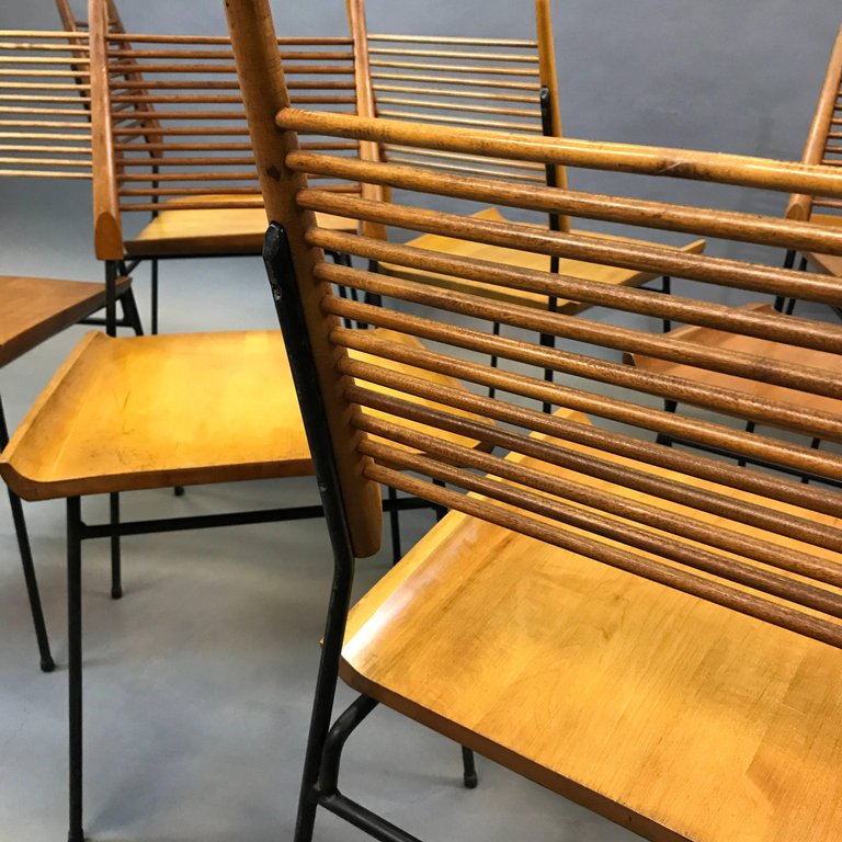 Vintage Mid-Century Modern Paul McCobb Shovel Chairs Winchendon ...