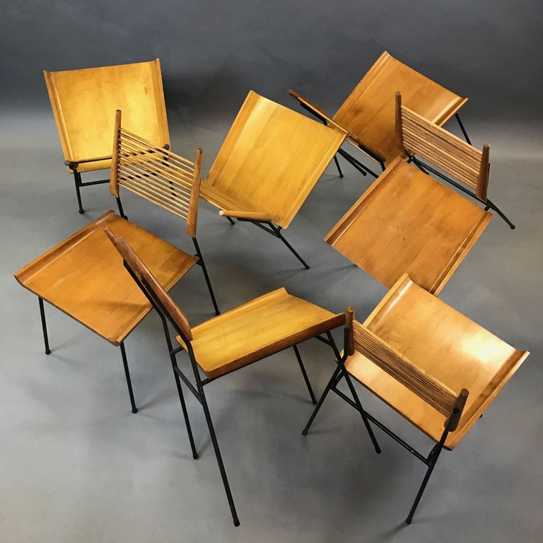 Vintage Mid-Century Modern Paul McCobb Shovel Chairs Winchendon ...