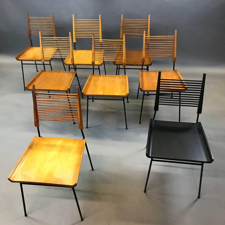 Vintage Mid-Century Modern Paul McCobb Shovel Chairs Winchendon ...