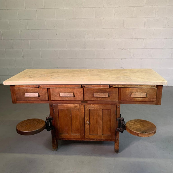 Vintage Early 20th Century Industrial Laboratory Workbench – cityFoundry