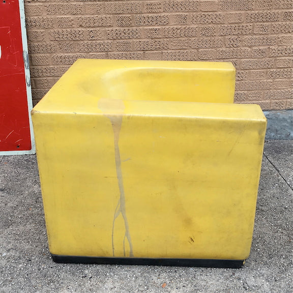 Vintage Institutional Molded Rubber Cube Club Chair – cityFoundry