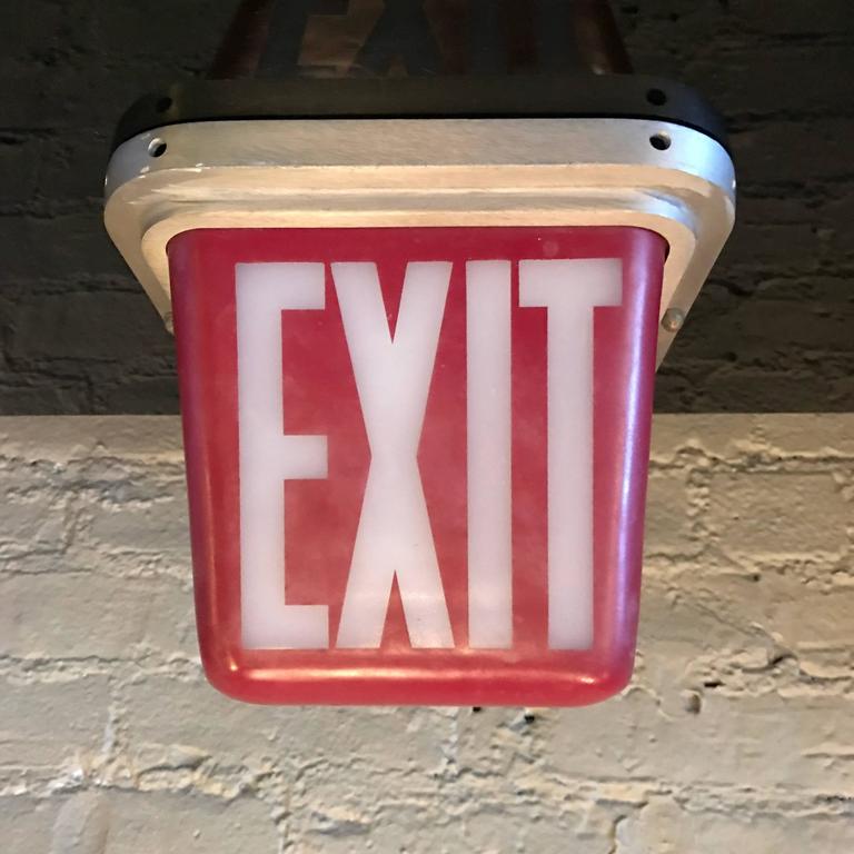 Vintage Flush Mount Exit Light Sign – cityFoundry