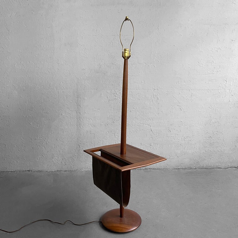 Vintage Mid Century Modern Floor Lamp Magazine Rack By Laurel – cityFoundry