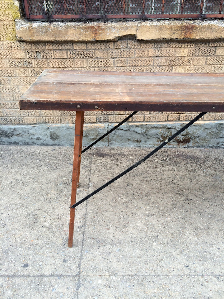 Vintage Industrial Collapsible Wallpaper Table – cityFoundry