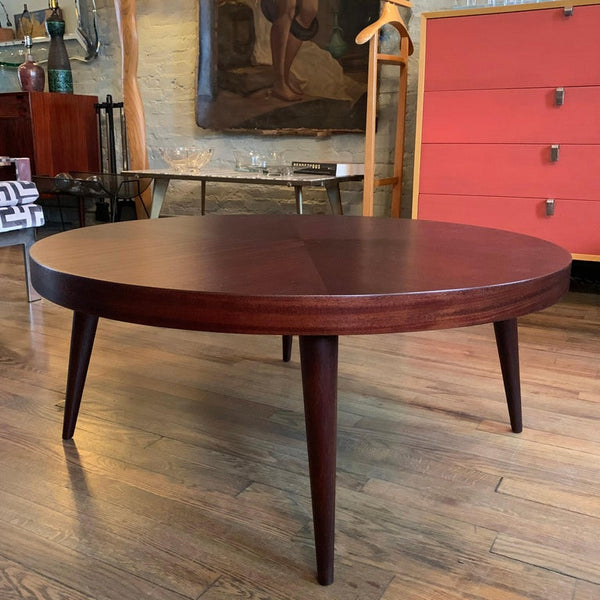 Mid Century Modern Round Mahogany Coffee Table – cityFoundry