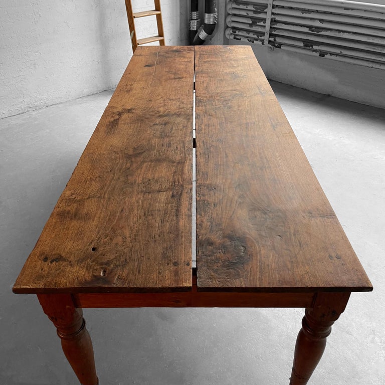 Antique Rustic English Walnut Farm Table – cityFoundry