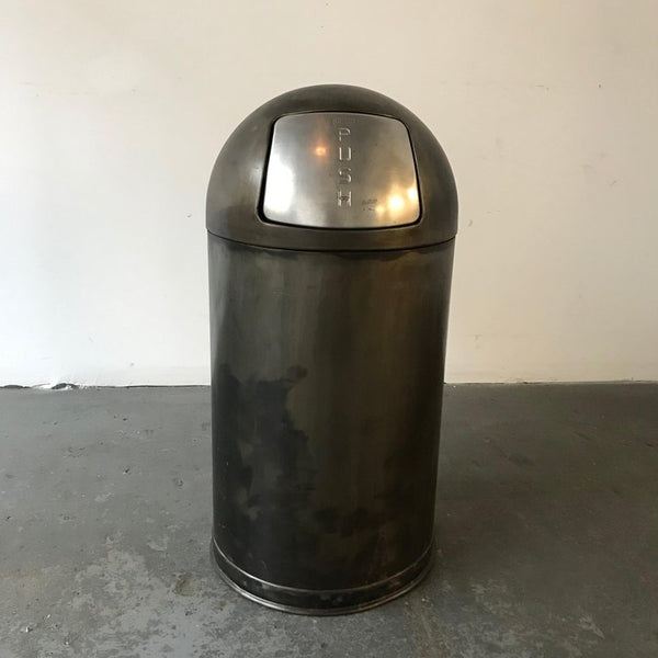Vintage Industrial Steel Bullet Trash Can – cityFoundry