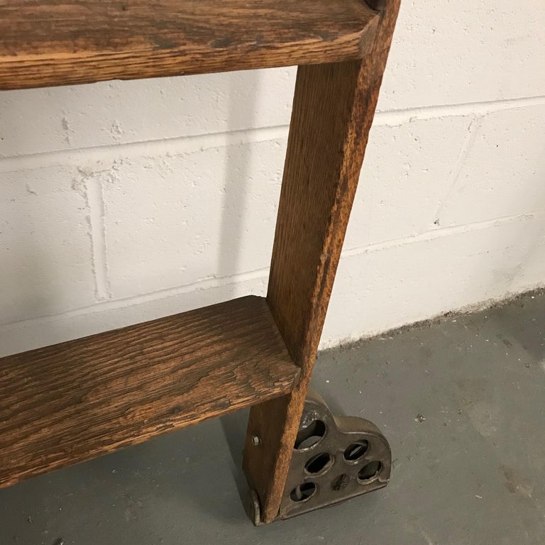 Vintage Putnam Rolling Oak Library Ladders – cityFoundry