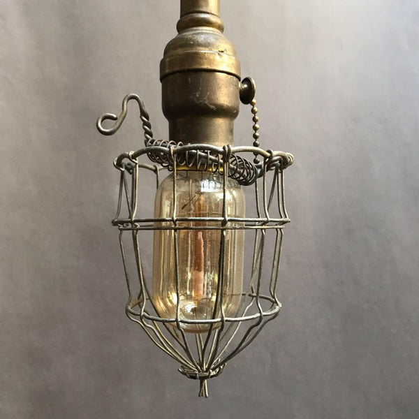 Vintage Petite Small Brass Cage Utility Light – cityFoundry