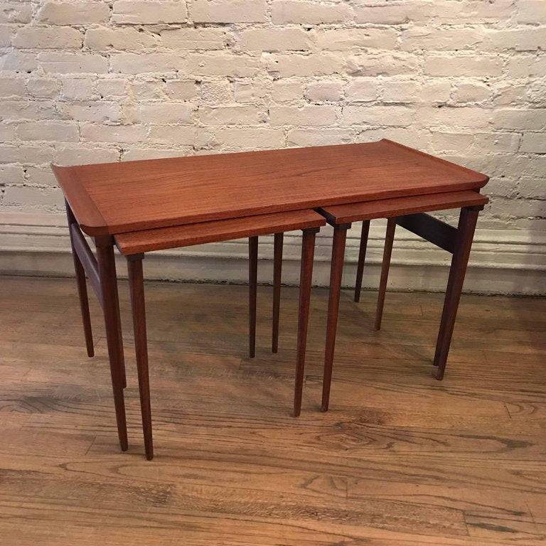 Vintage Mid-Century Danish Walnut Nesting Tables – cityFoundry