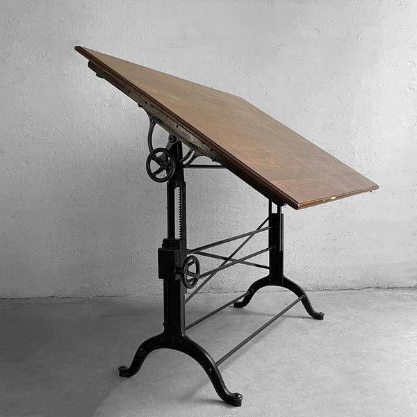 Industrial Early 20th Century Drafting Table Frederick Post Co ...