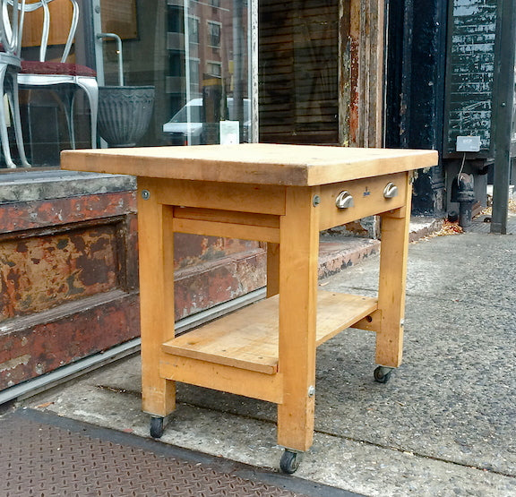 Rolling Butcher Block Table – cityFoundry