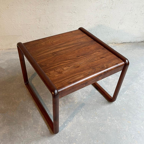 Mid Century Modern Walnut Side Table By Gunlocke – cityFoundry