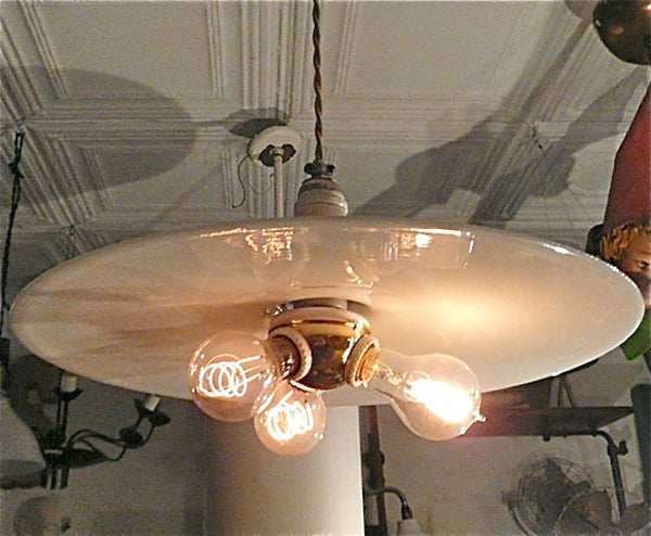 Milk Glass Disc Pendant Lights – cityFoundry
